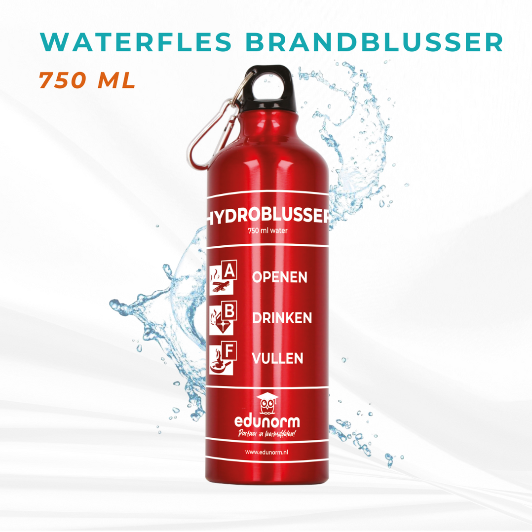 Brandblusser Waterfles / drinkfles 800ml - Origineel design & praktisch ...